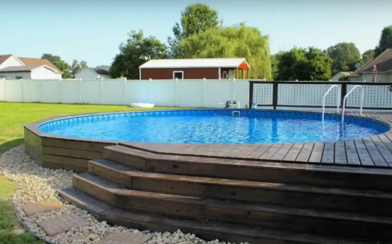 Above Explore Above Ground Pool Landscaping Idea - GardenProfy