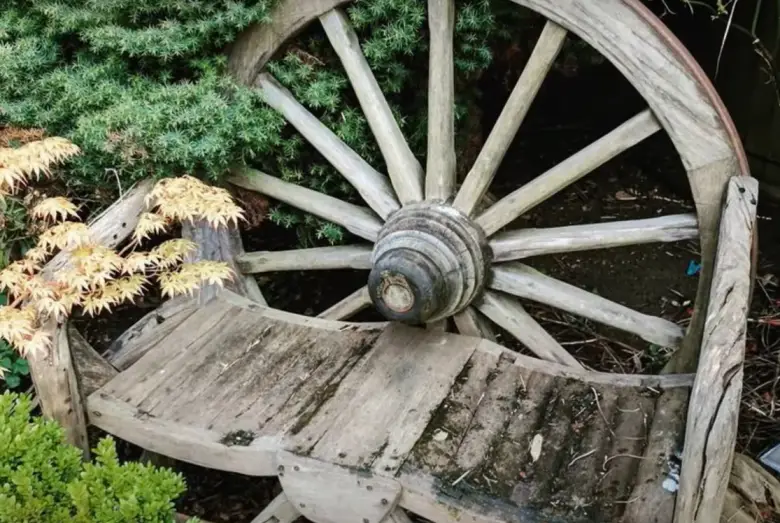 Wagon Wheel Garden Ideas - GardenProfy