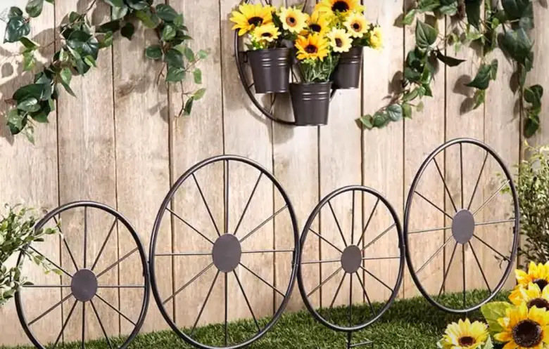 Wagon Wheel Garden Ideas - GardenProfy
